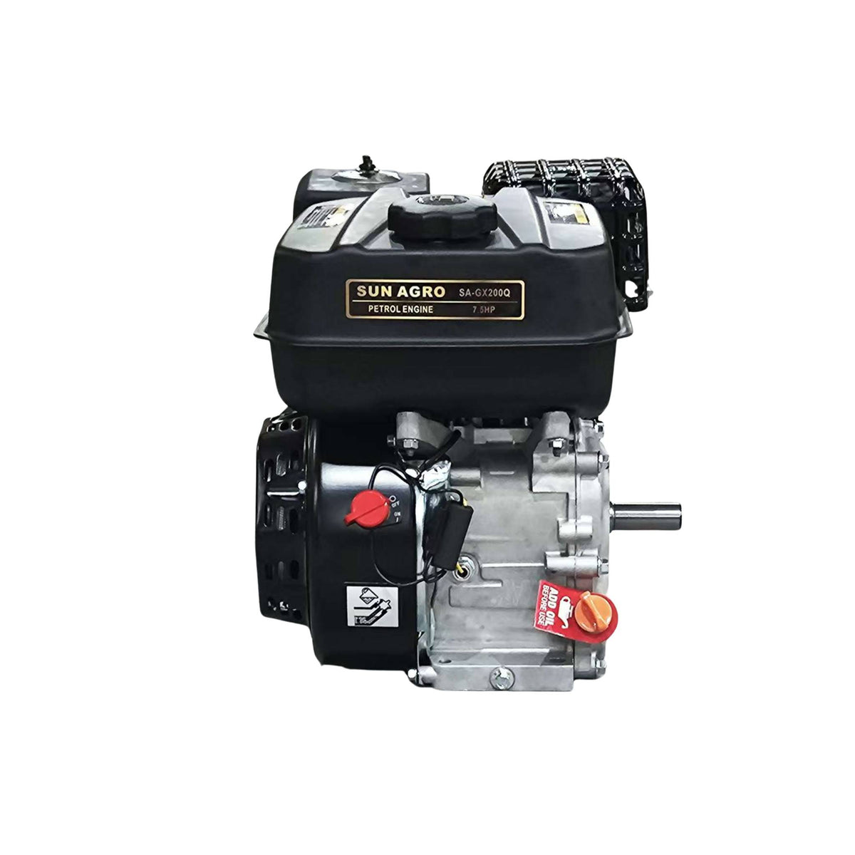 Heavy-Duty 7.5 HP Petrol Engine SA-GX200Q with Key Type (Q Type) Shaft ...