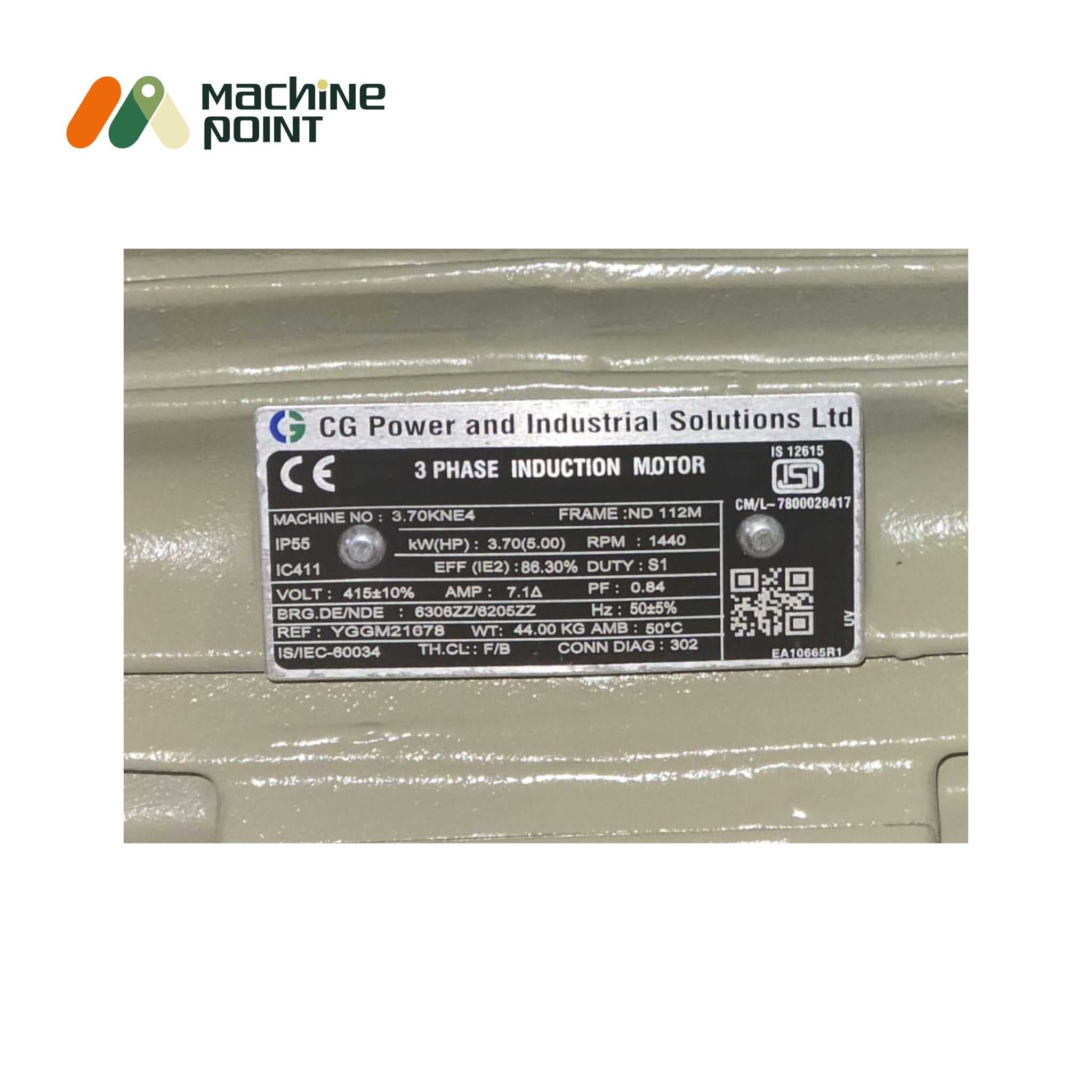 crompton Three Phase 5 Hp Electric Motor-1440 RPM - Machine Point