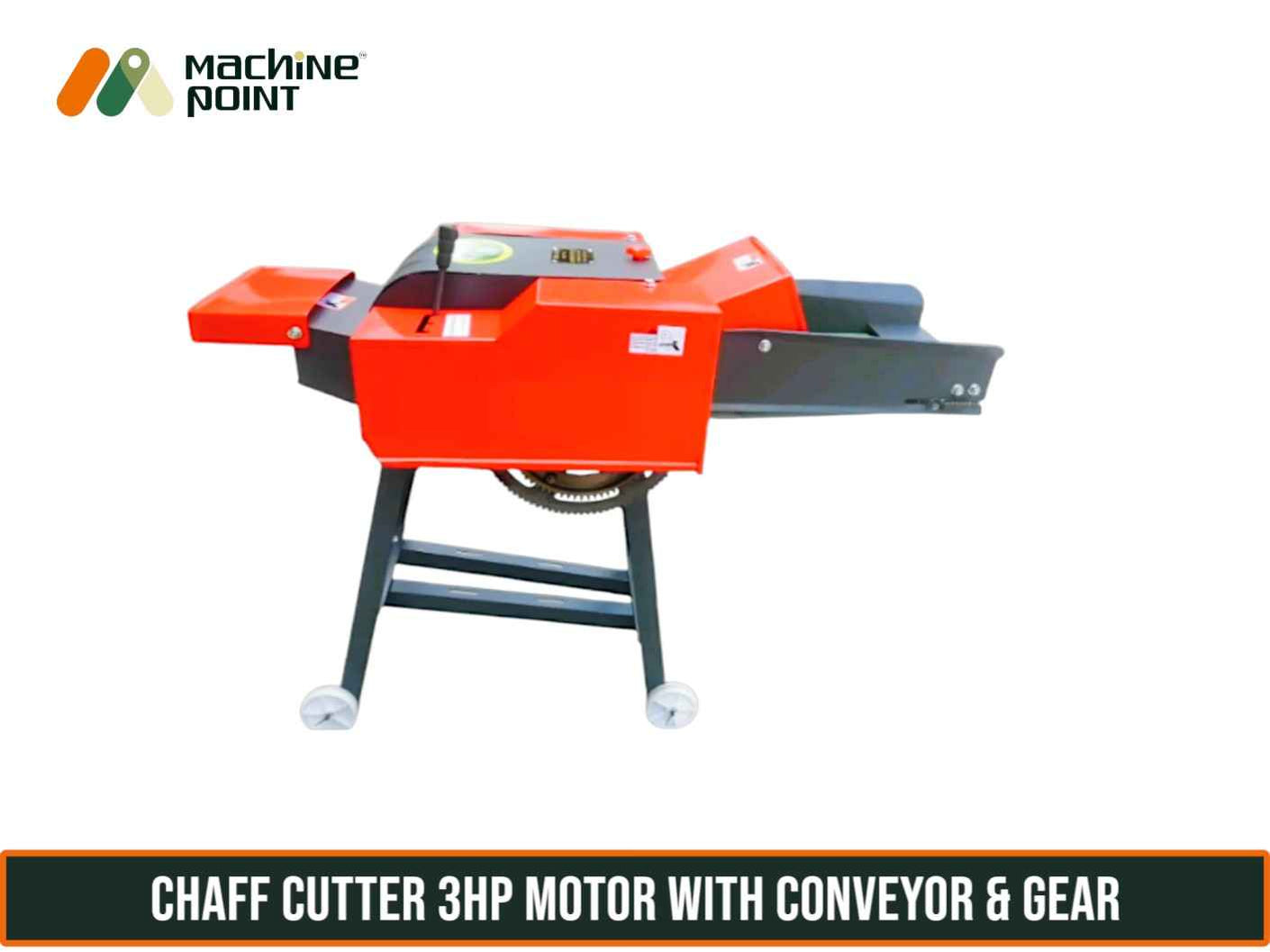Chaff Cutter With Motor & Conveyor Belt & Gear — Machine Point